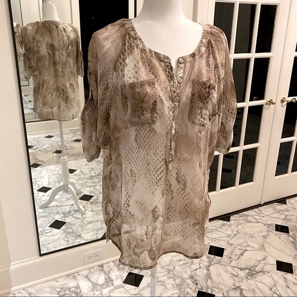 Express | Tops | Express Snake Print Blouse | Poshmark